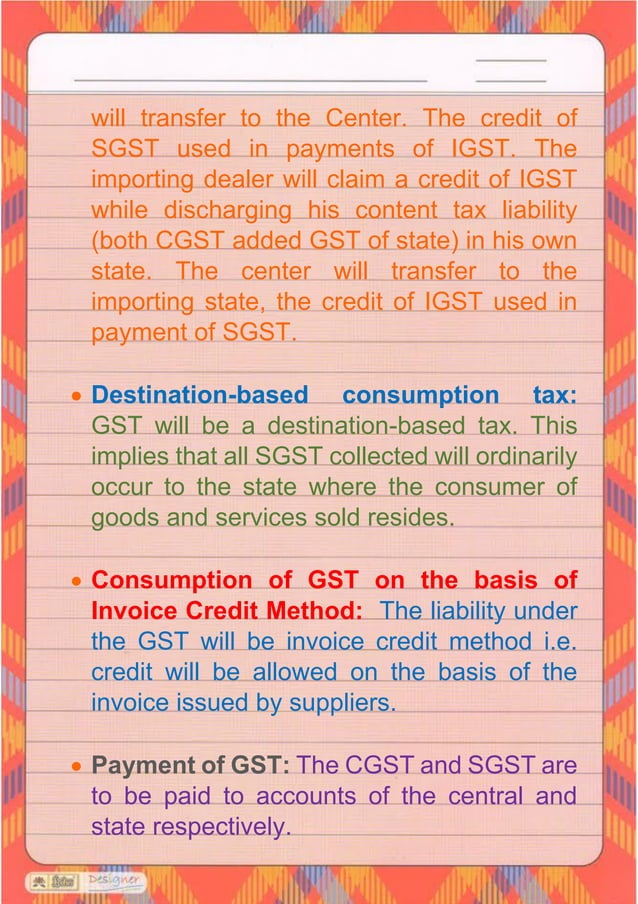 Economics Class 12 CBSE project on GST (Goods and Services Tax) | PDF ...