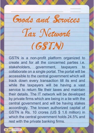 Economics Class 12 CBSE project on GST (Goods and Services Tax) | PDF