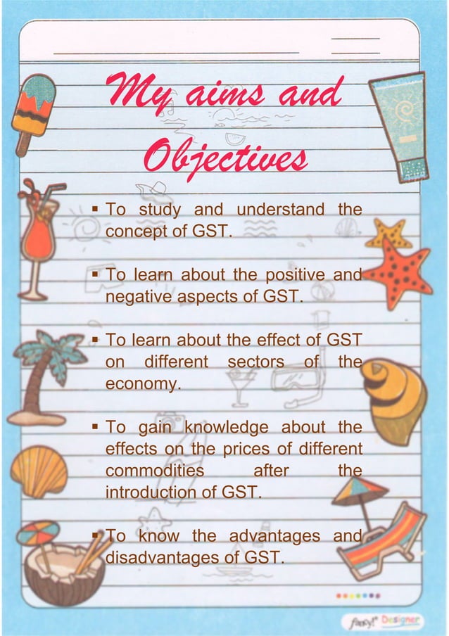 Economics Class 12 CBSE project on GST (Goods and Services Tax) | PDF ...