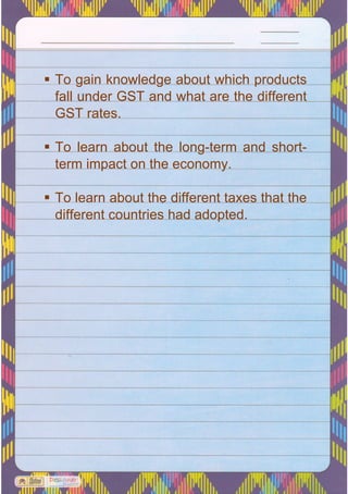 Economics Class 12 CBSE project on GST (Goods and Services Tax) | PDF
