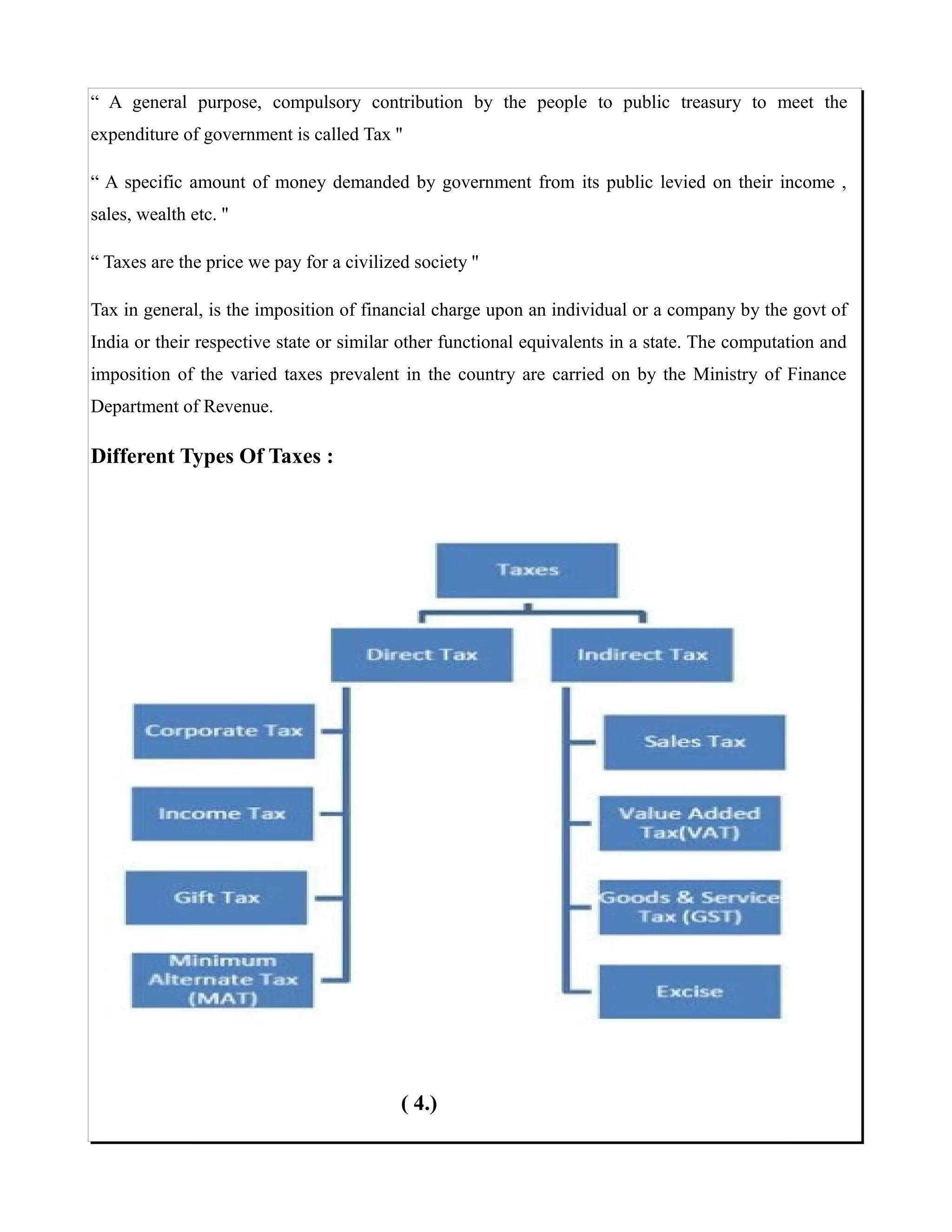Project Report on GST 2018 | PDF