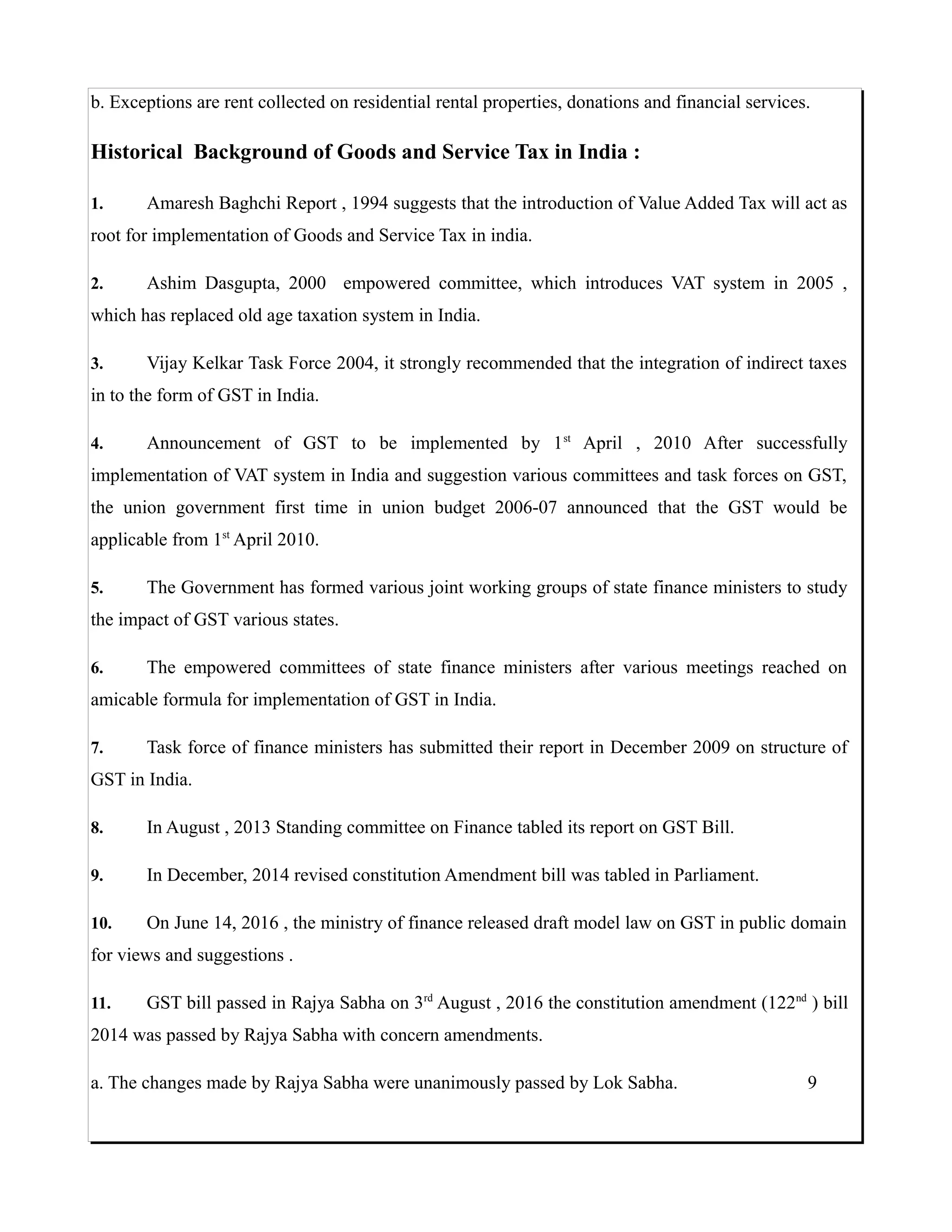 Project Report on GST 2018 | PDF
