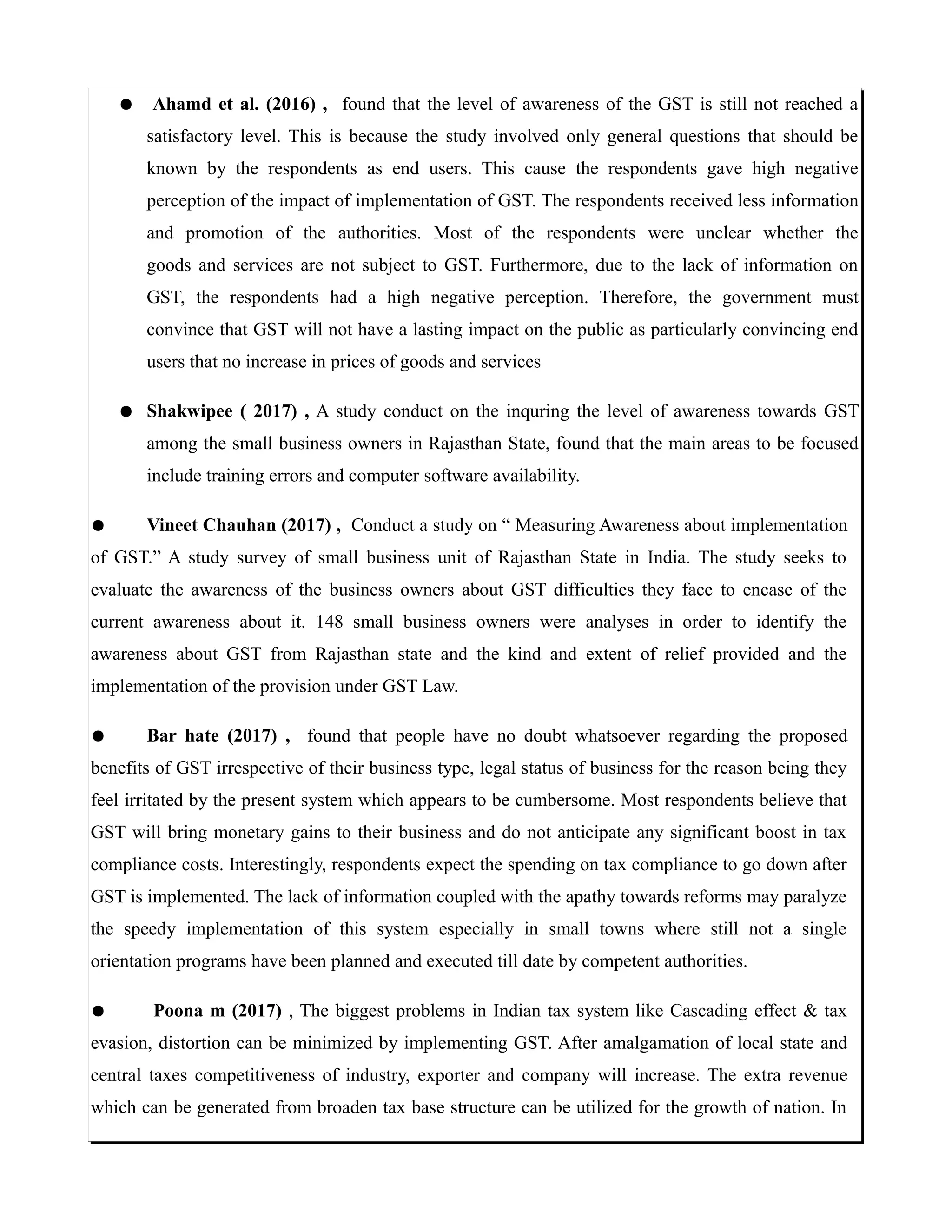 Project Report on GST 2018 | PDF