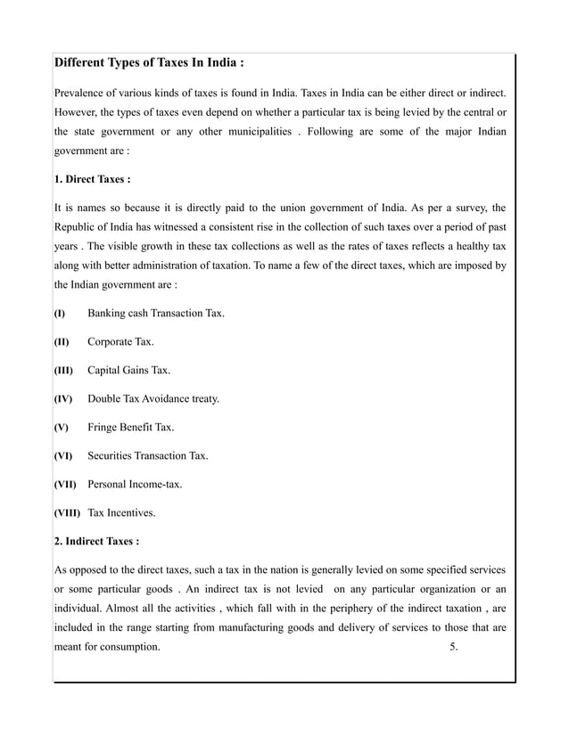 Project Report on GST 2018 | PDF