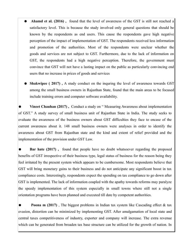 Project Report on GST 2018 | PDF