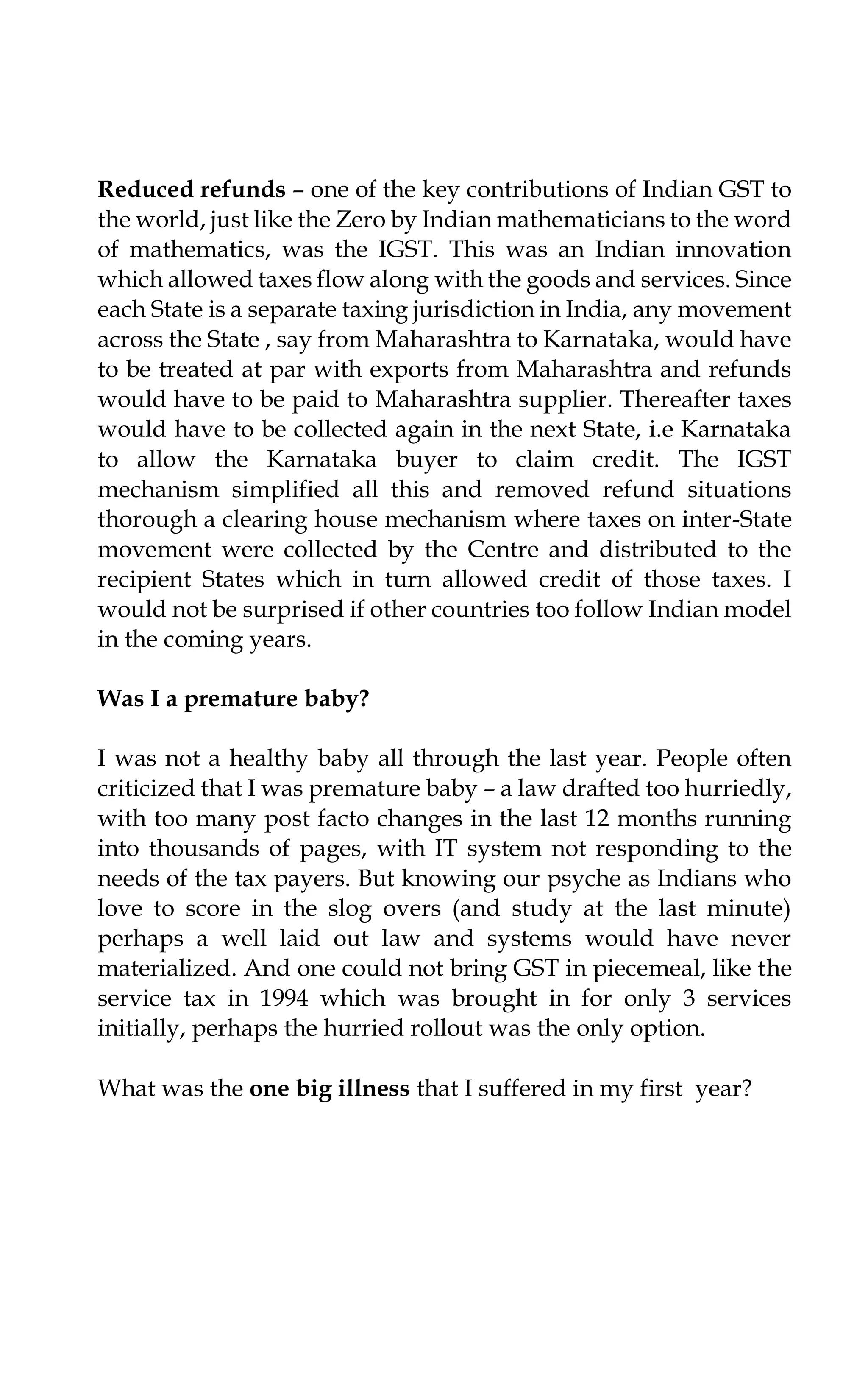 GST Pulse (Article 100) - Birthday speech of a one year old baby | PDF