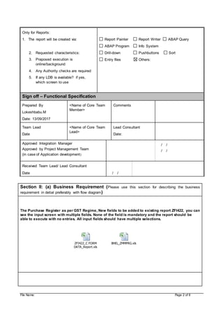 Functional specification doc Gst purcahse register | DOC