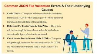 Common GSTR-1 JSON File Validation Problems and Their Solutions with Gen GST Software | PPT