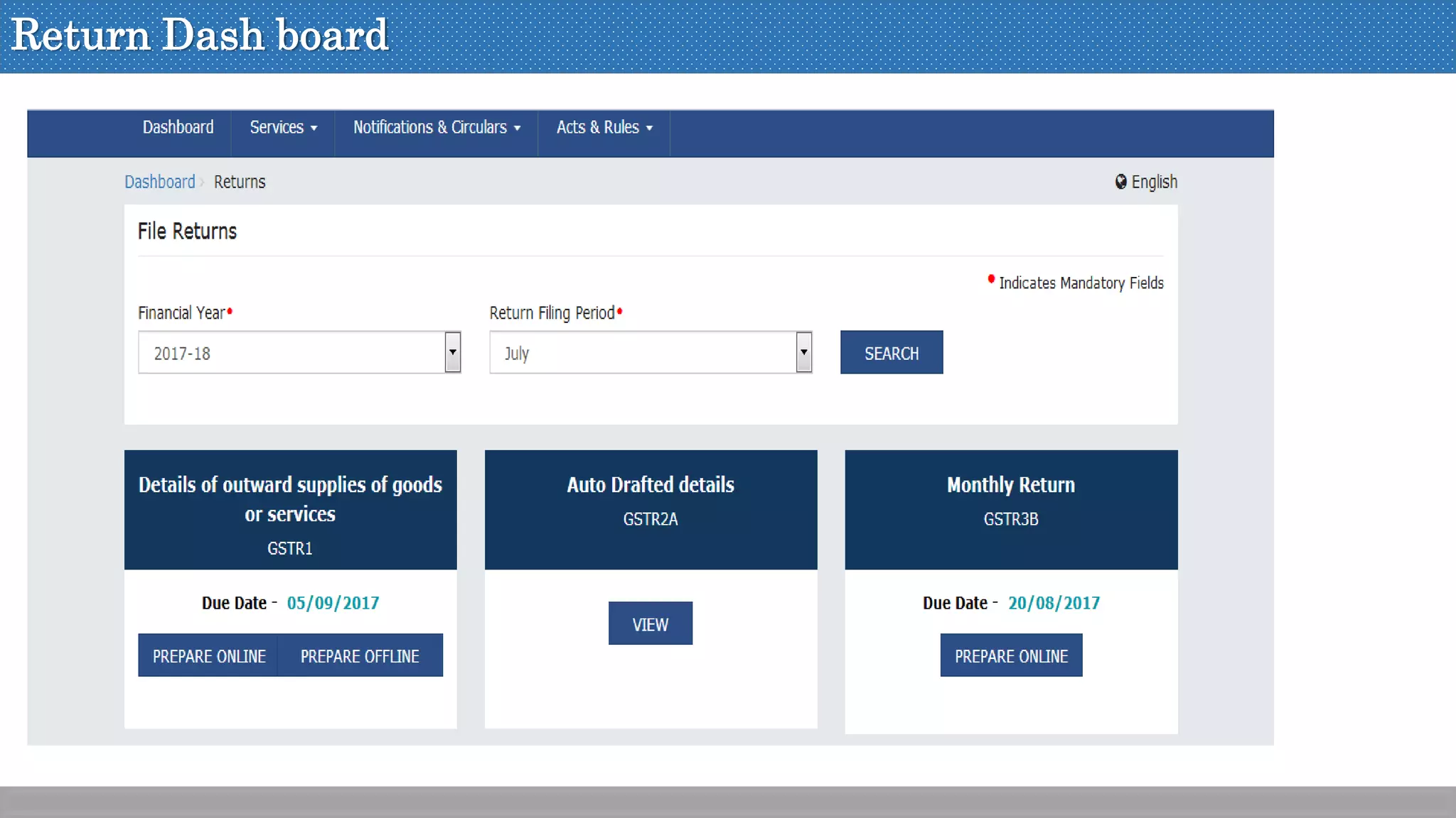 GSTR 3B Return Filing Process | PDF