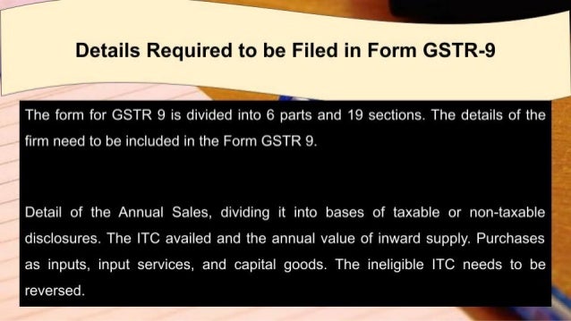 Summary of GST Return 9 & GSTR 9C Forms For Every FY | PPT