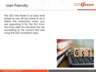 Gst rate finder app how does it works | PPT