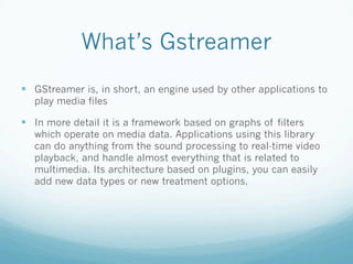 Gstreamer Basics | PPT