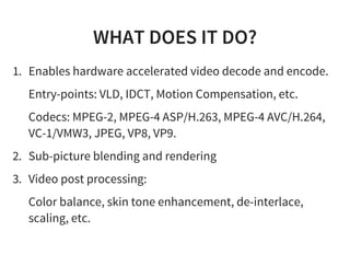 GStreamer-VAAPI: Hardware-accelerated encoding and decoding on Intel hardware (GStreamer ...