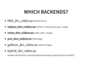 GStreamer-VAAPI: Hardware-accelerated encoding and decoding on Intel hardware (GStreamer ...