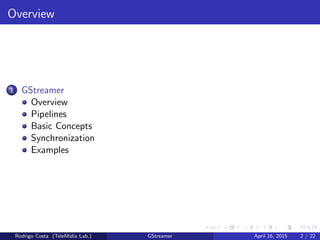 Gstreamer: an Overview | PDF