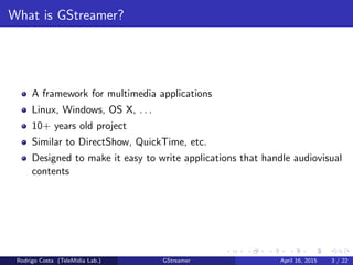 Gstreamer: an Overview | PDF