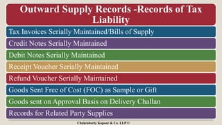 Gst records to be Maintained and Audited - GST Check List | PPTX