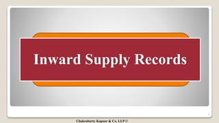 Gst records to be Maintained and Audited - GST Check List | PPTX