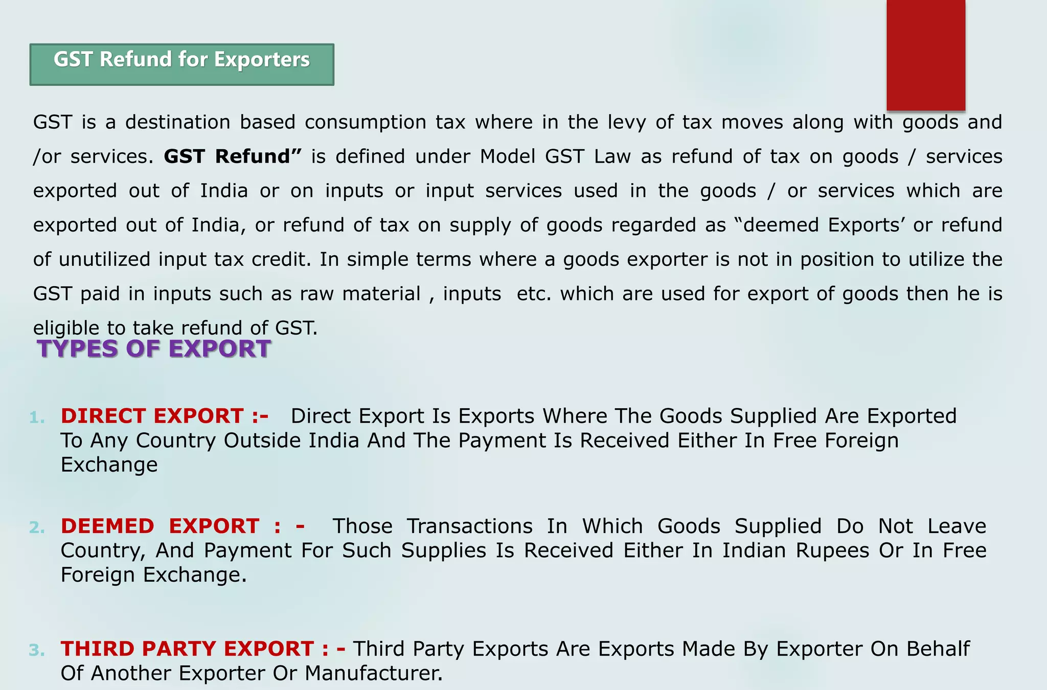 Apply GST Refund | PPT