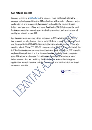 GST Refund | PDF