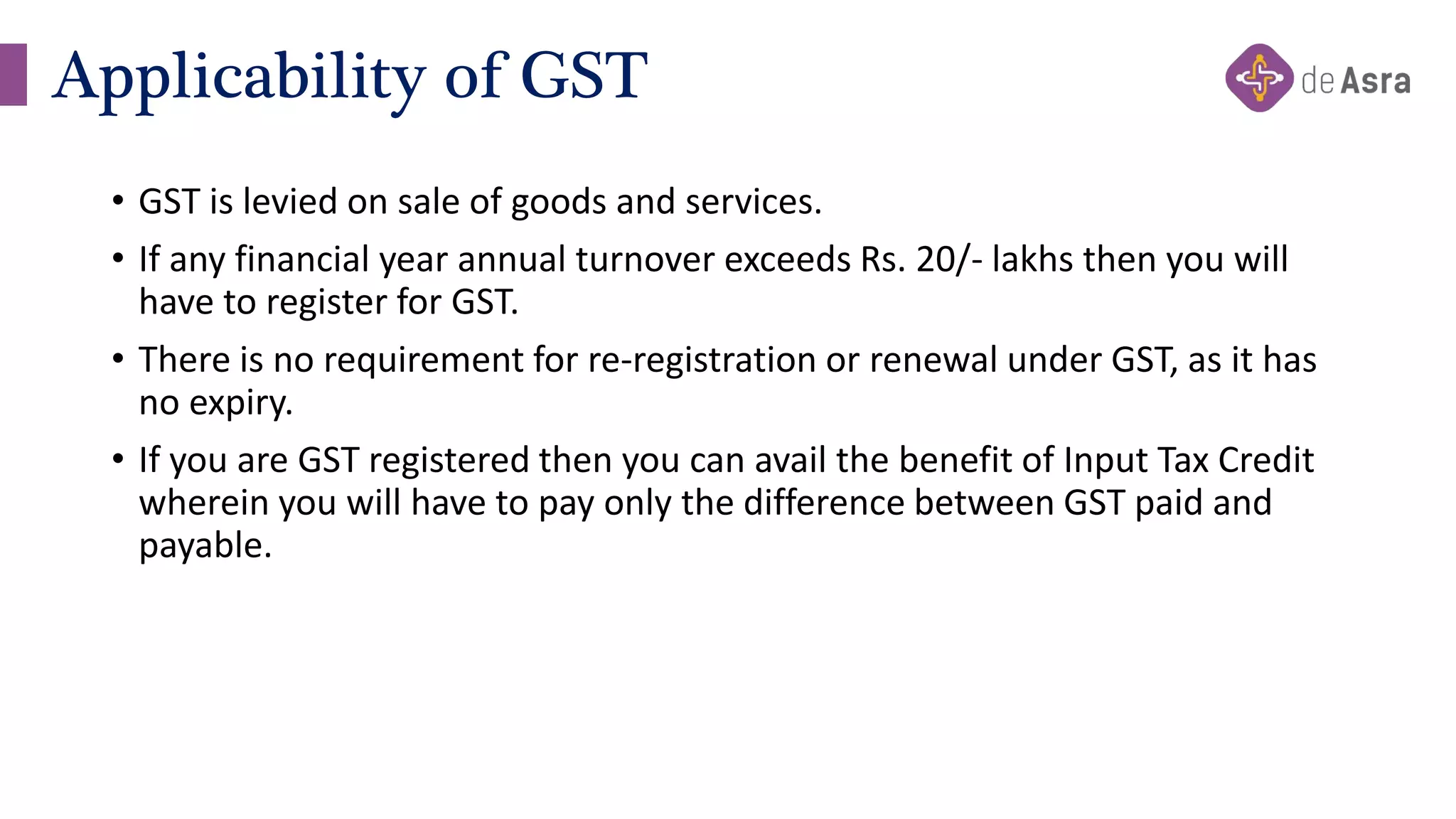 What Is GST | Procedure To Register Under GST | GST Documents | PPT