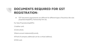 Gst registration | PPTX