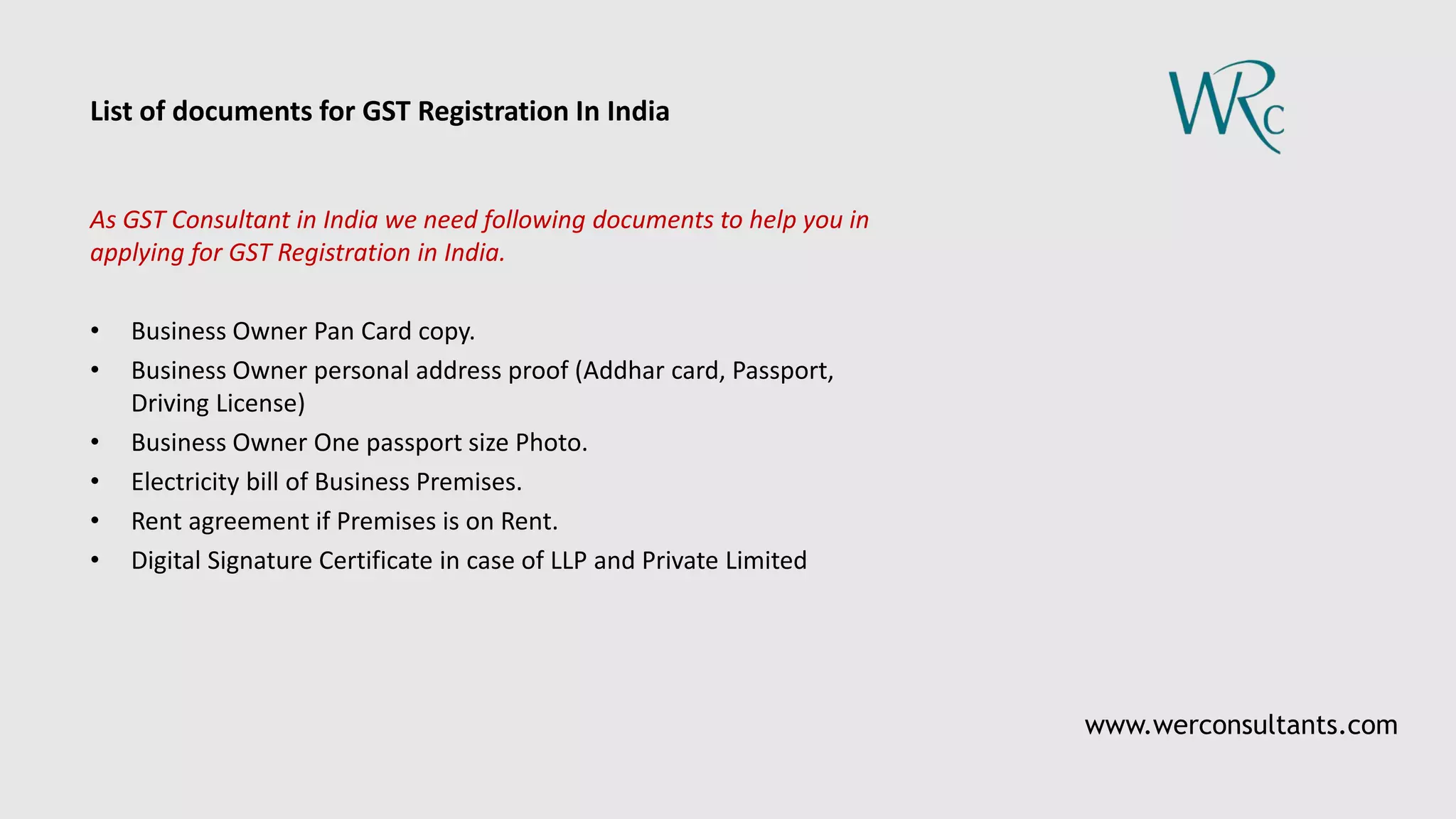 Gst registration in india | PPT