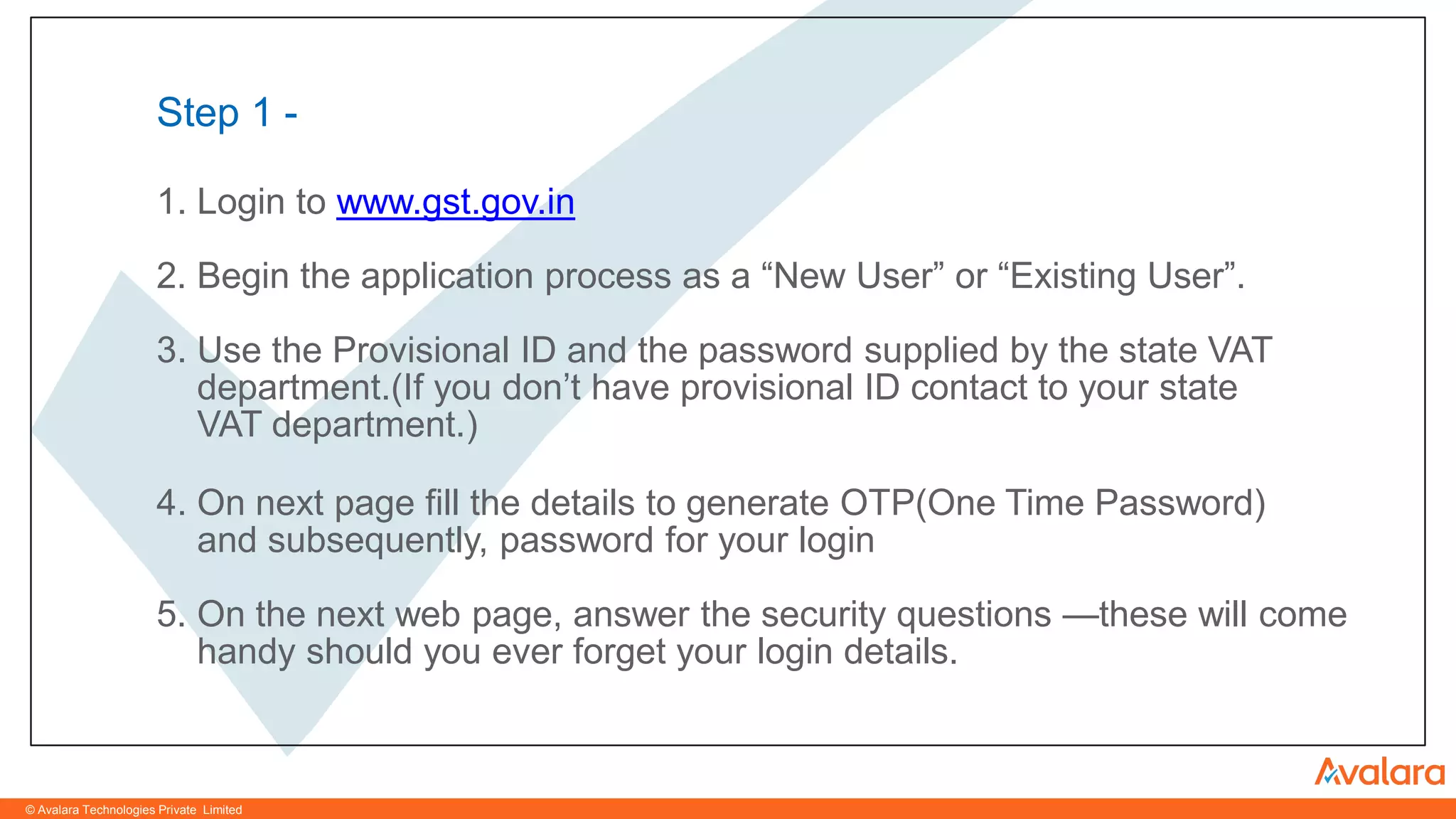 GST Registration Process | PPTX