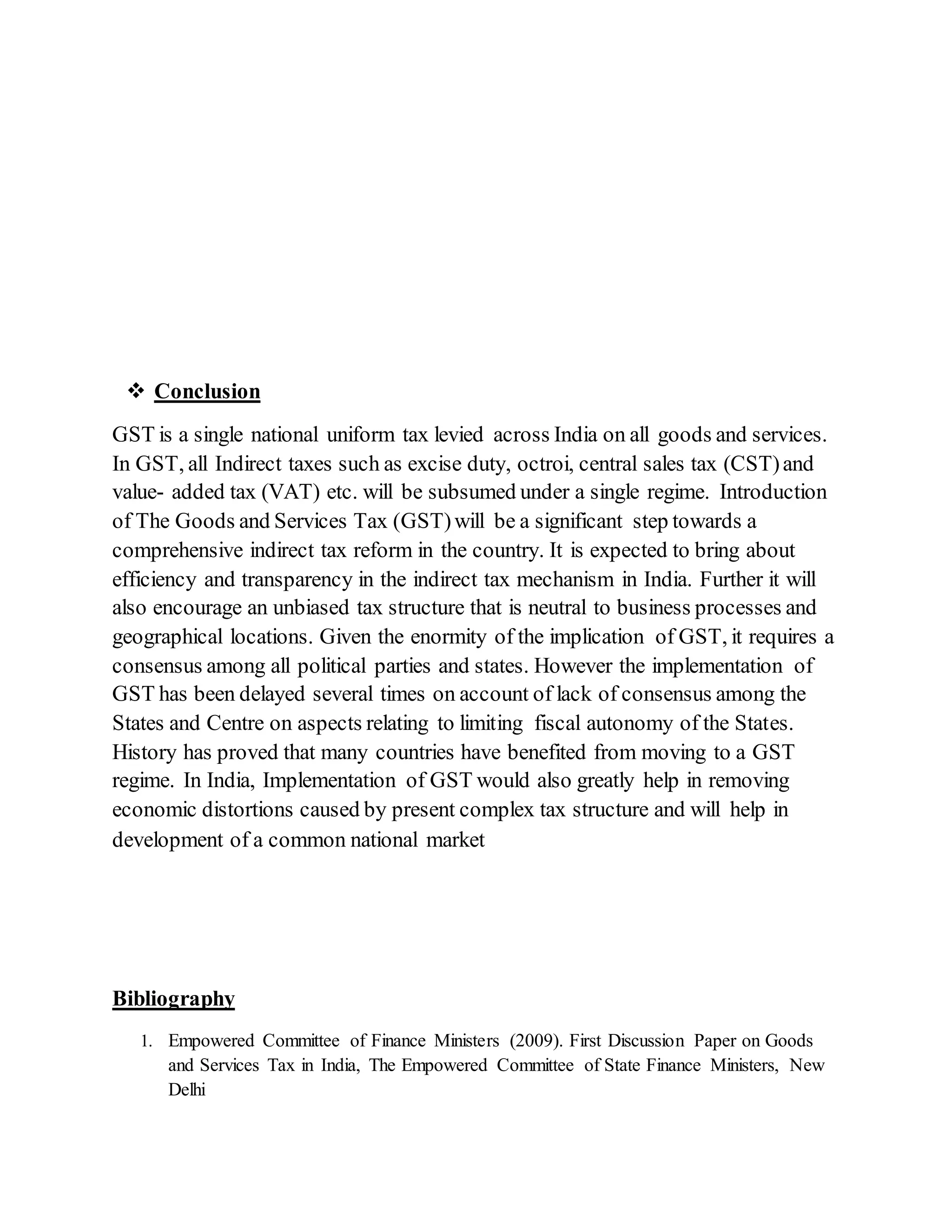 Gst research paper | DOCX