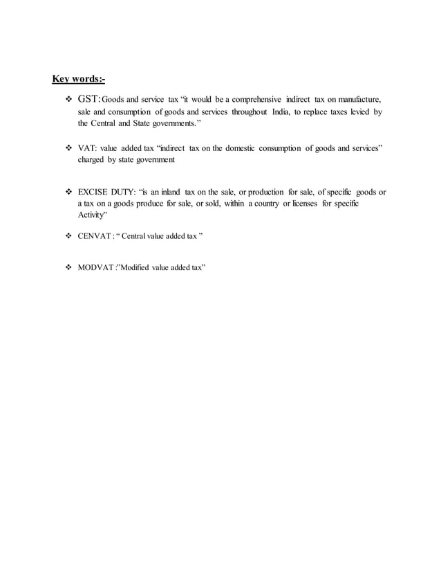 Gst research paper | DOCX