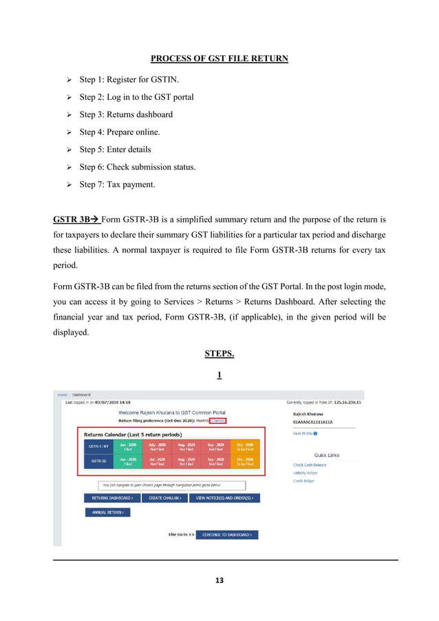 GST RETURN and Tally Internship report.docx
