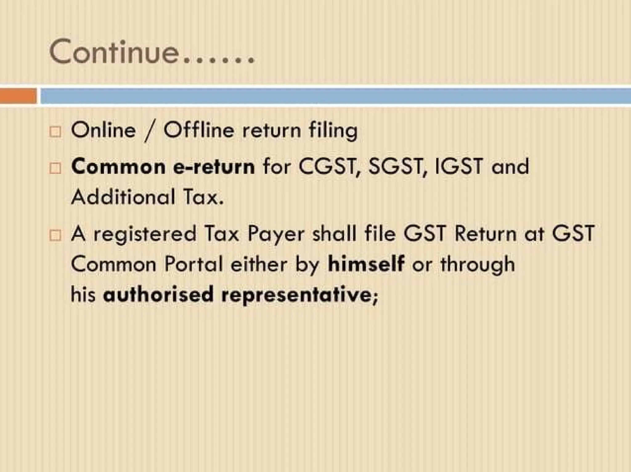 GST returns overview.................... | PPT