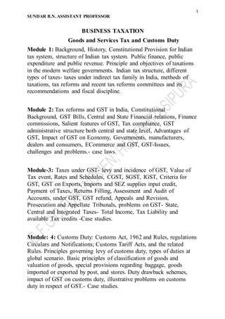 Goods and Services Tax | PDF