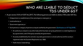 TDS under GST | PPTX