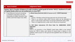 Presentation on GST Transitional Credits - Disputes & Way Forward | PPT ...