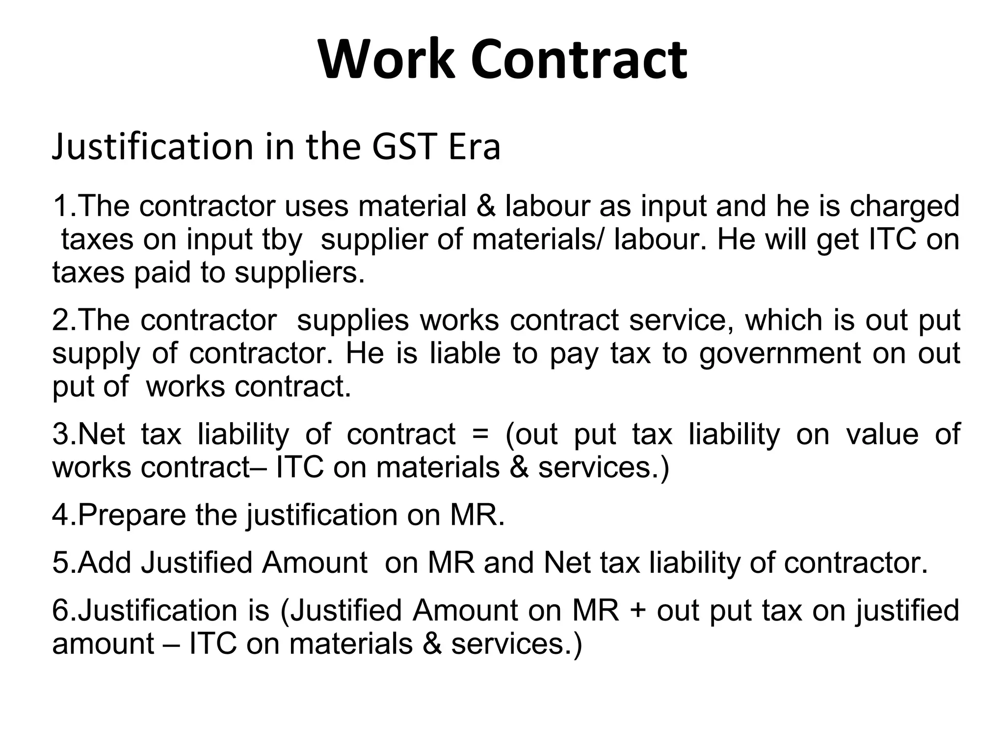 GST on works contract | PPT