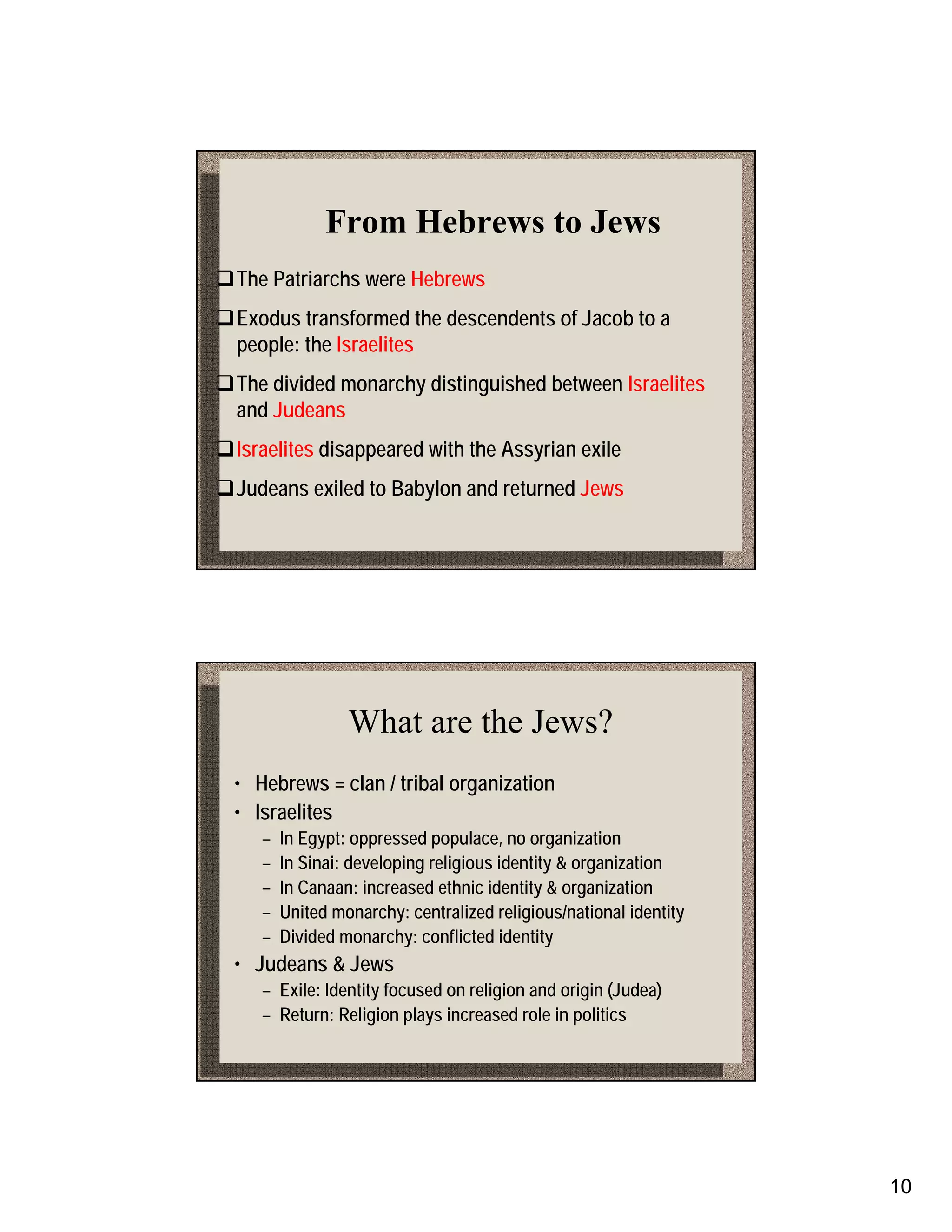 Gsu2 presentation early jewish history | PDF