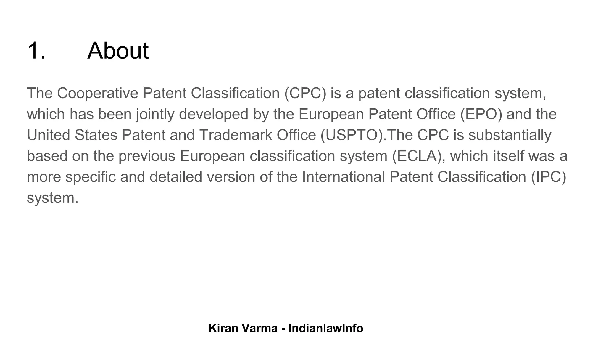 Cooperative patent classification | PPTX
