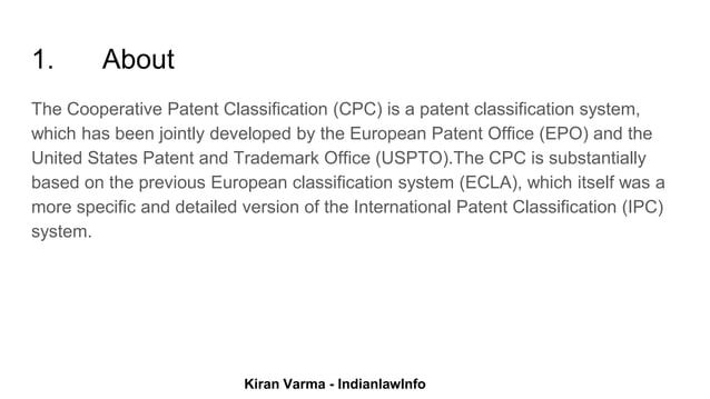 Cooperative patent classification | PPTX