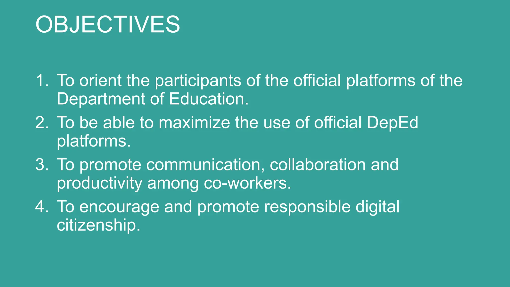 Training on Gsuite and Office 365 Accounts for DepEd Personnel | PPT