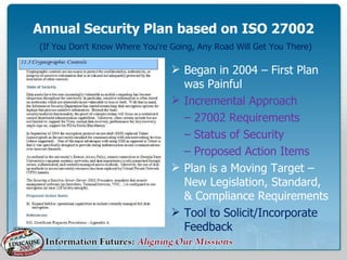 Gs Us Roadmap For A World Class Information Security Management System– Isoiec 270012005 | PPT