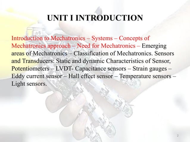 Mechatronics-Introduction to Mechatronics System | PDF