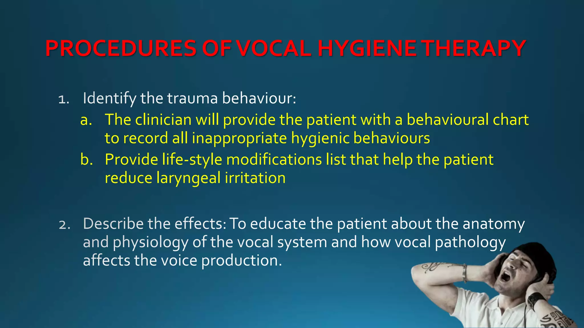 Voice therapy to treat voice disorders | PPTX