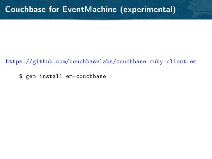 Getting Started with Couchbase Ruby
