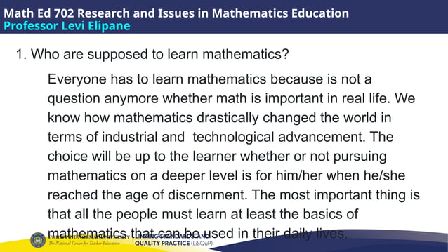 Mathematics education 702 euclidean geometry | PPT