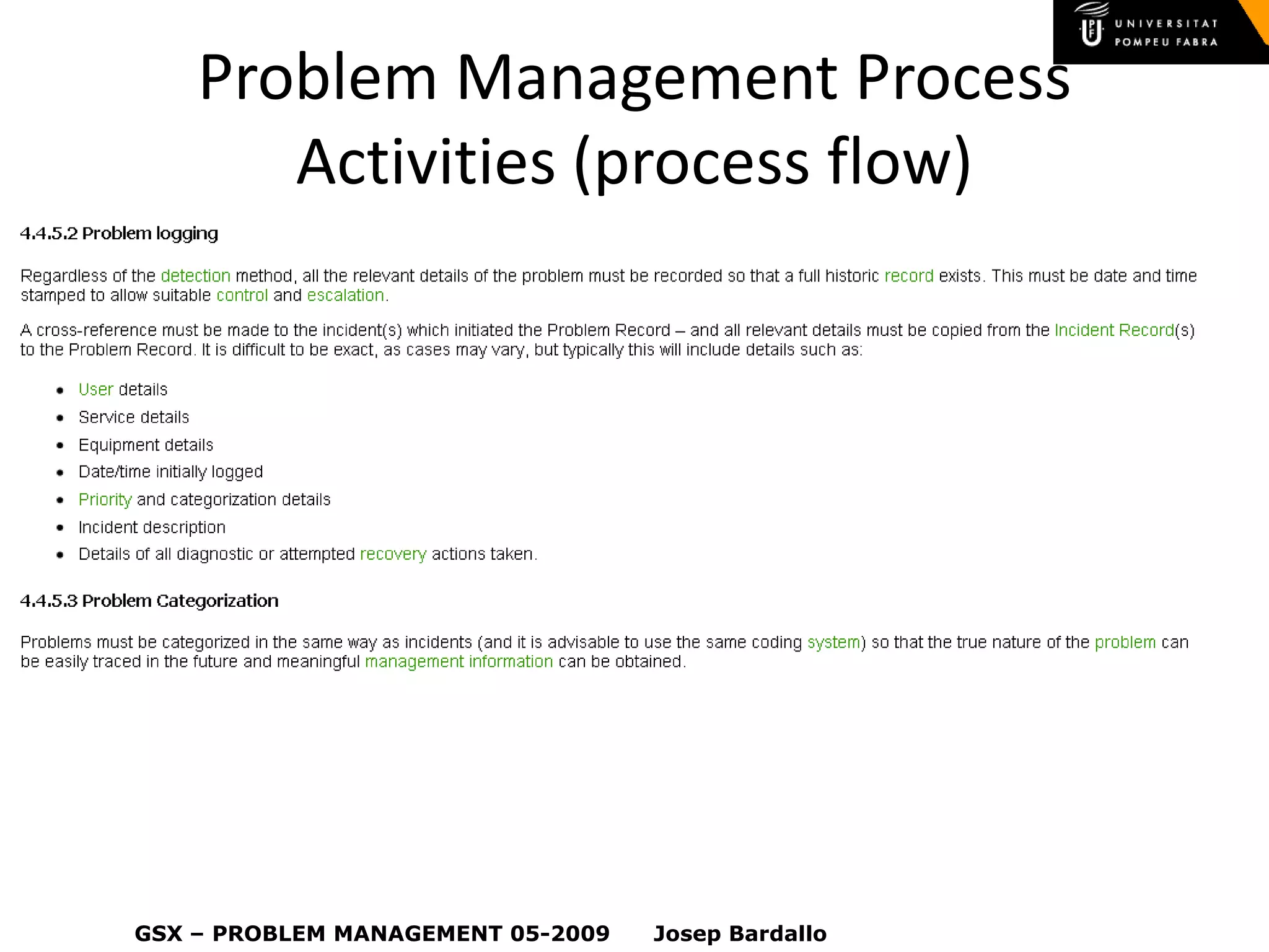 ITIL v3 Problem Management | PPTX