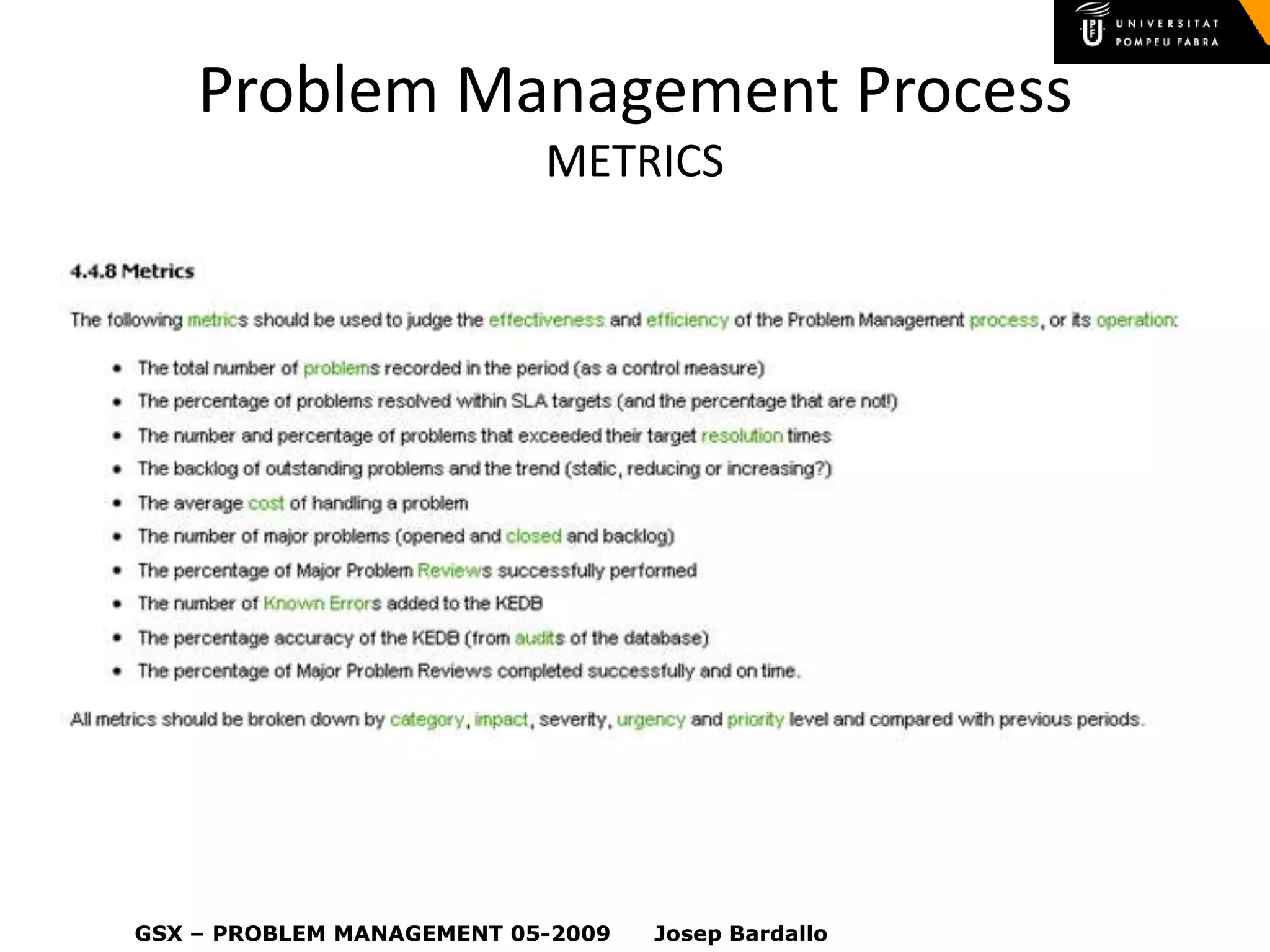 ITIL v3 Problem Management | PPTX