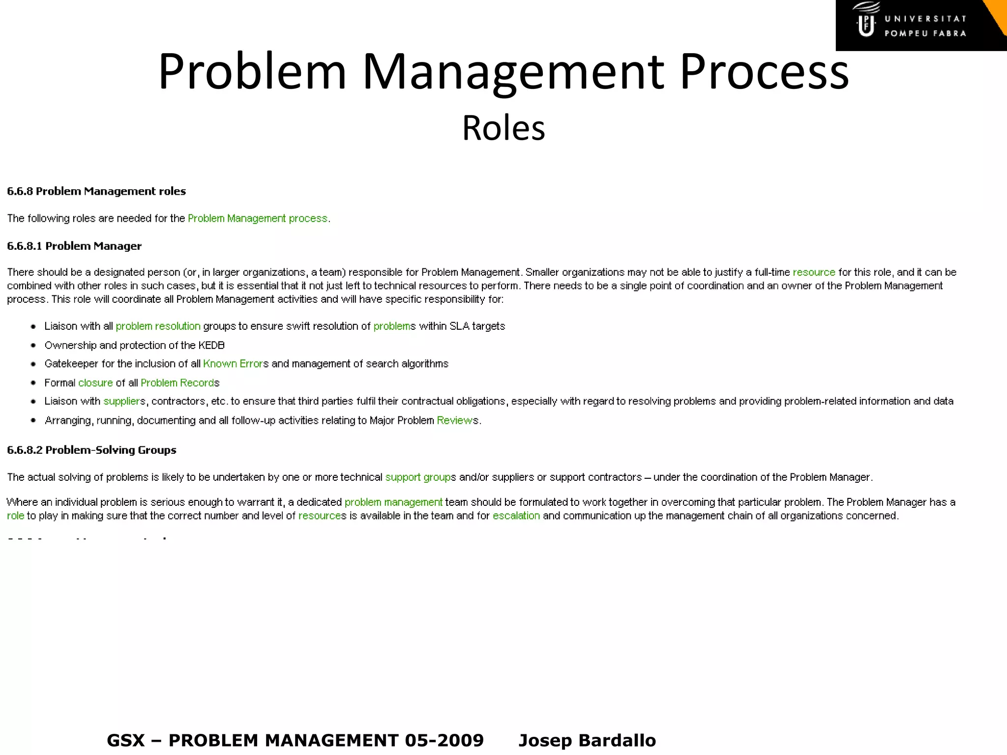 ITIL v3 Problem Management | PPTX