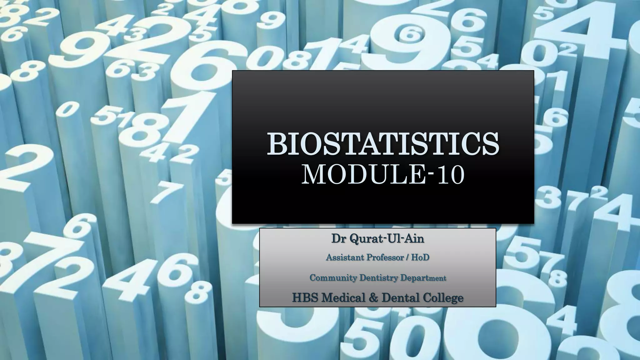 Introduction to biostatistics | PPT