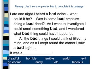 gsynonyms.ppt word vocabualry similar meaning word | PPT